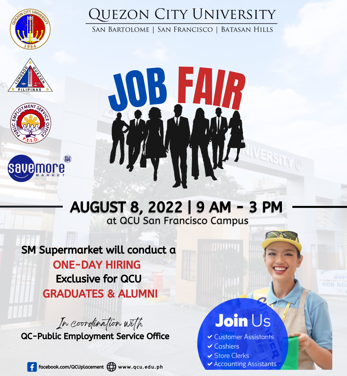 Join Savemore Market’s One Day Hiring – Quezon City University