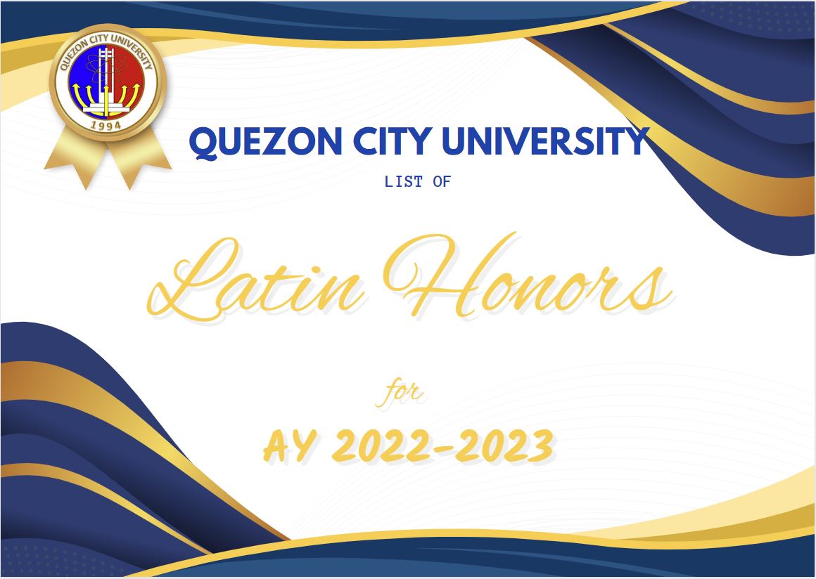 QCU releases List of Latin Honors for AY 2022-2023 - Quezon City University
